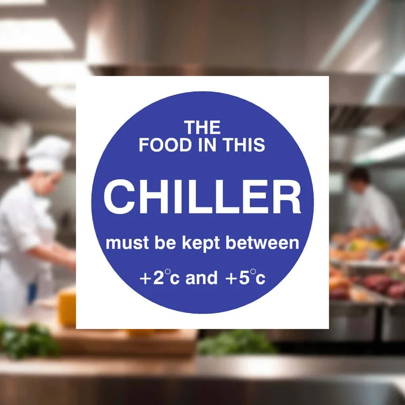 Chiller Temperature Sign | Safety & Warning Signs | pipewatermark.com